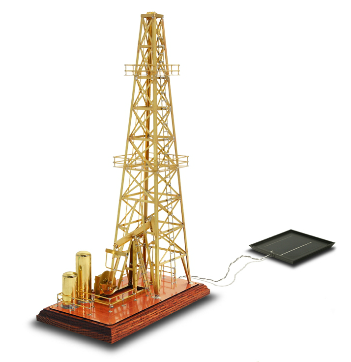 Wooden Oil Derrick Model